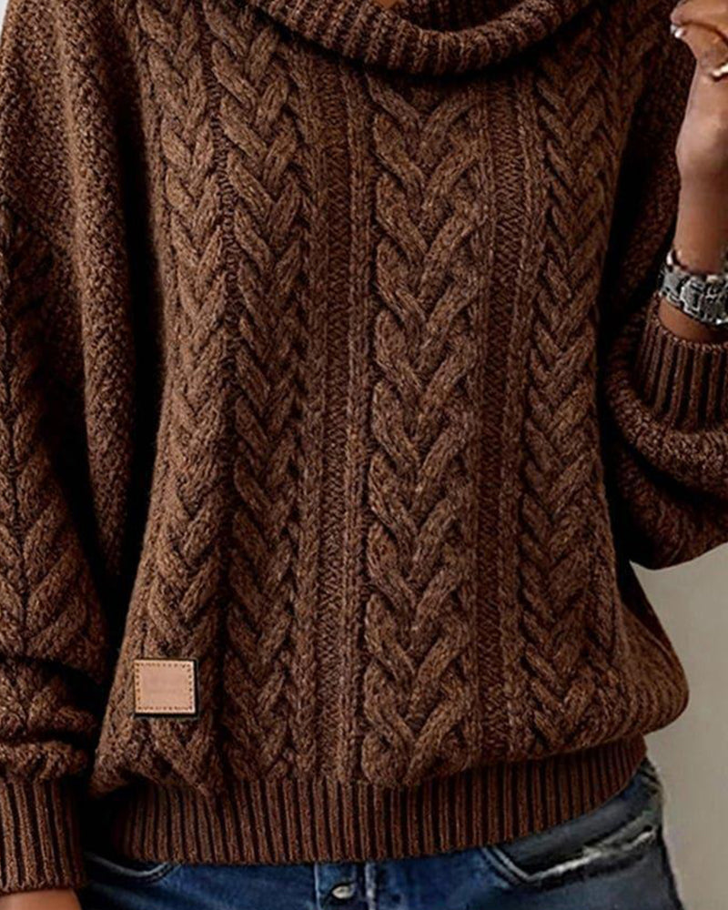 Solid Twisted Knit Sweater – Jade New York