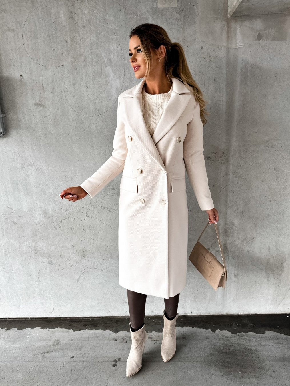 ZEVALISSEA – CLASSIC DOUBLE-BREASTED COAT – Jade New York