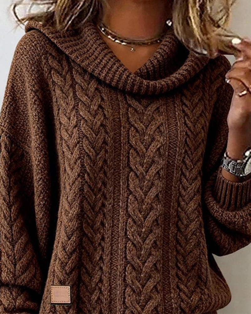 Solid Twisted Knit Sweater – Jade New York